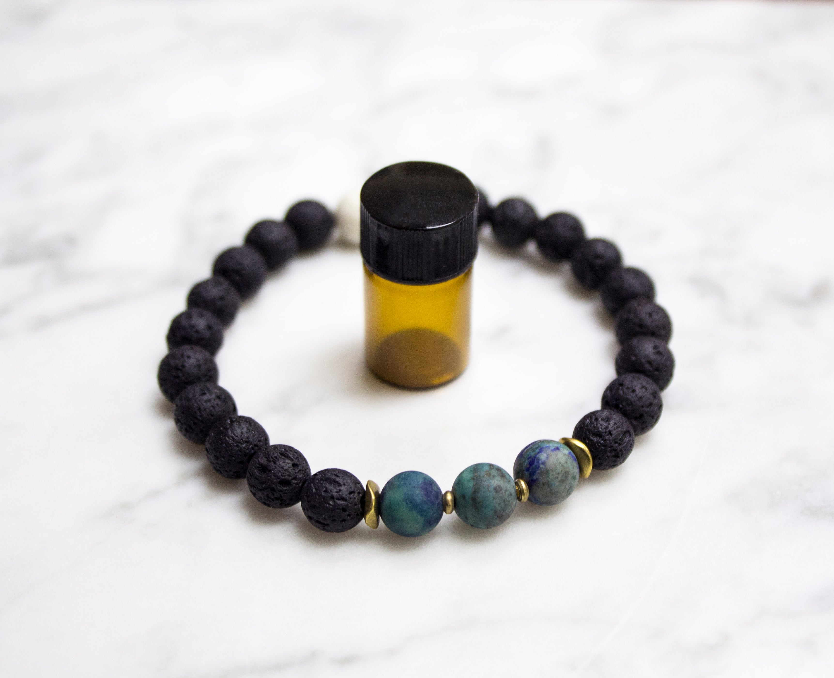 Diffuser Bracelet: Matte Azurite | The Oil Bar